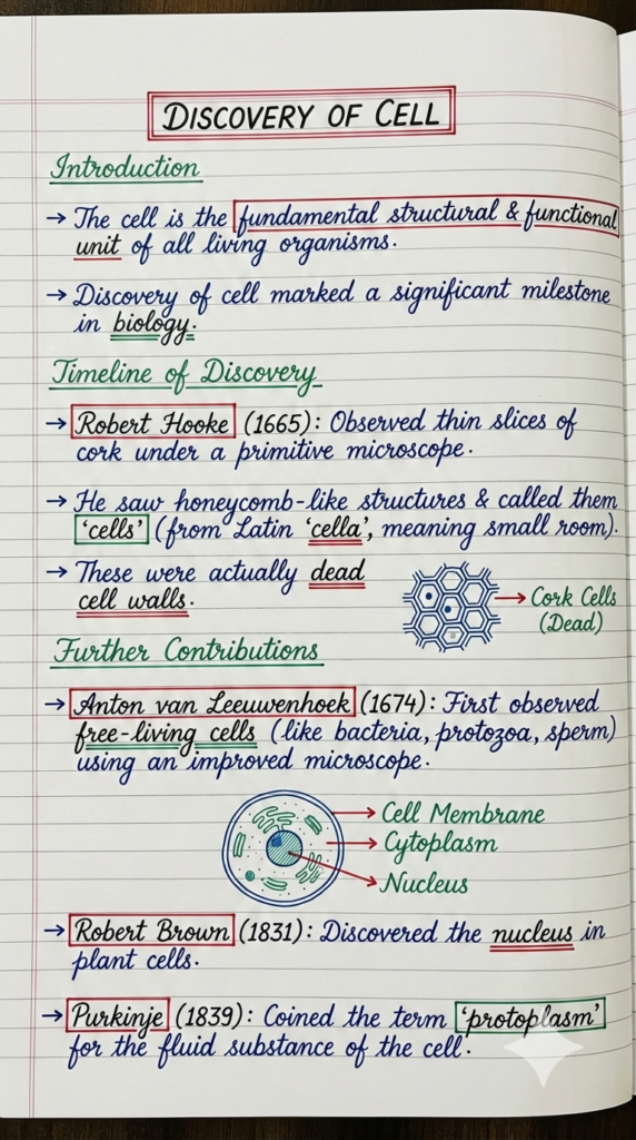 Class 9th Biology Handwritten Notes (CBSE & ICSE) - Selfshiksha.com